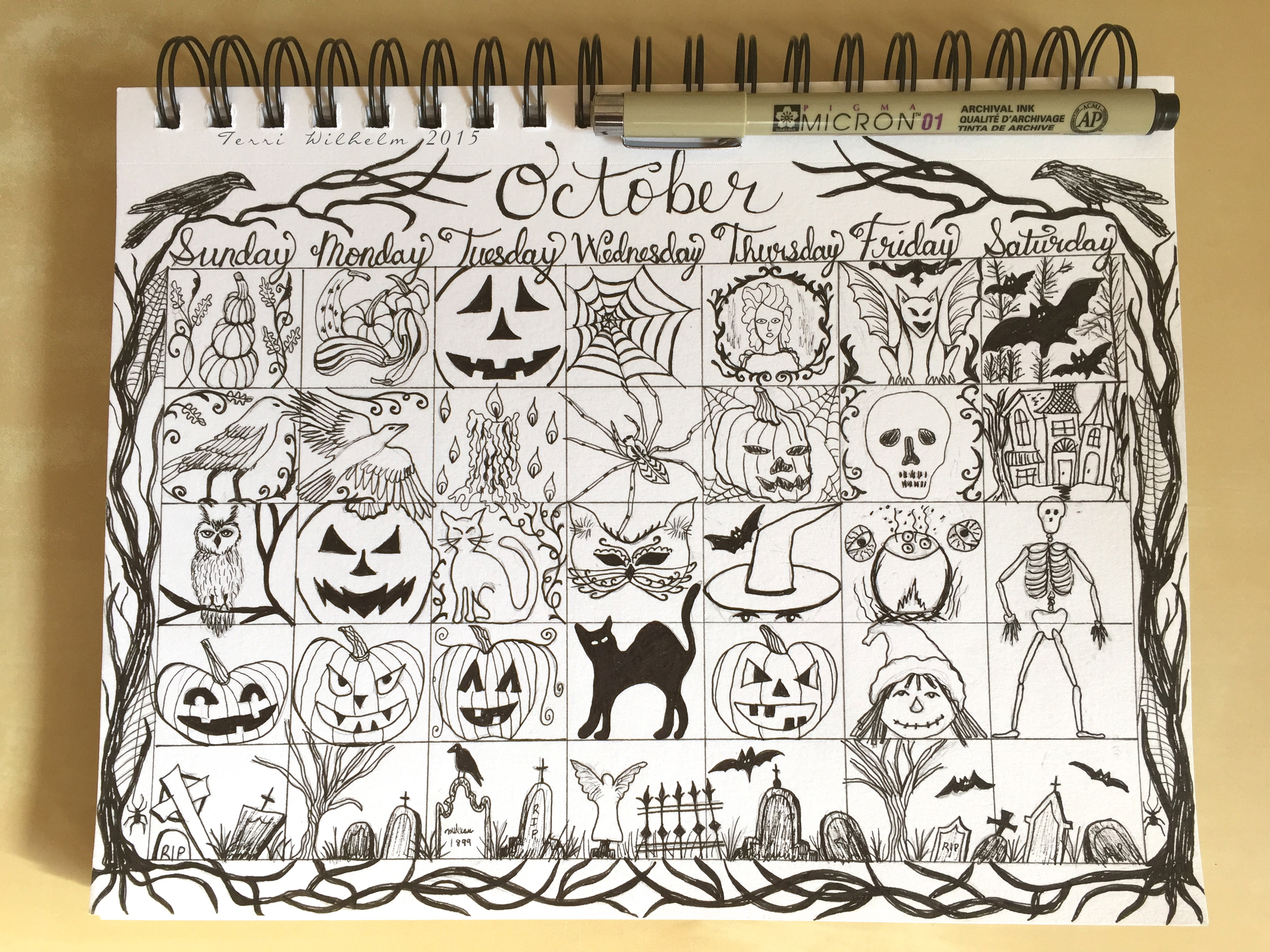 From My Sketchbook: October Doodles – Terri's Notebook