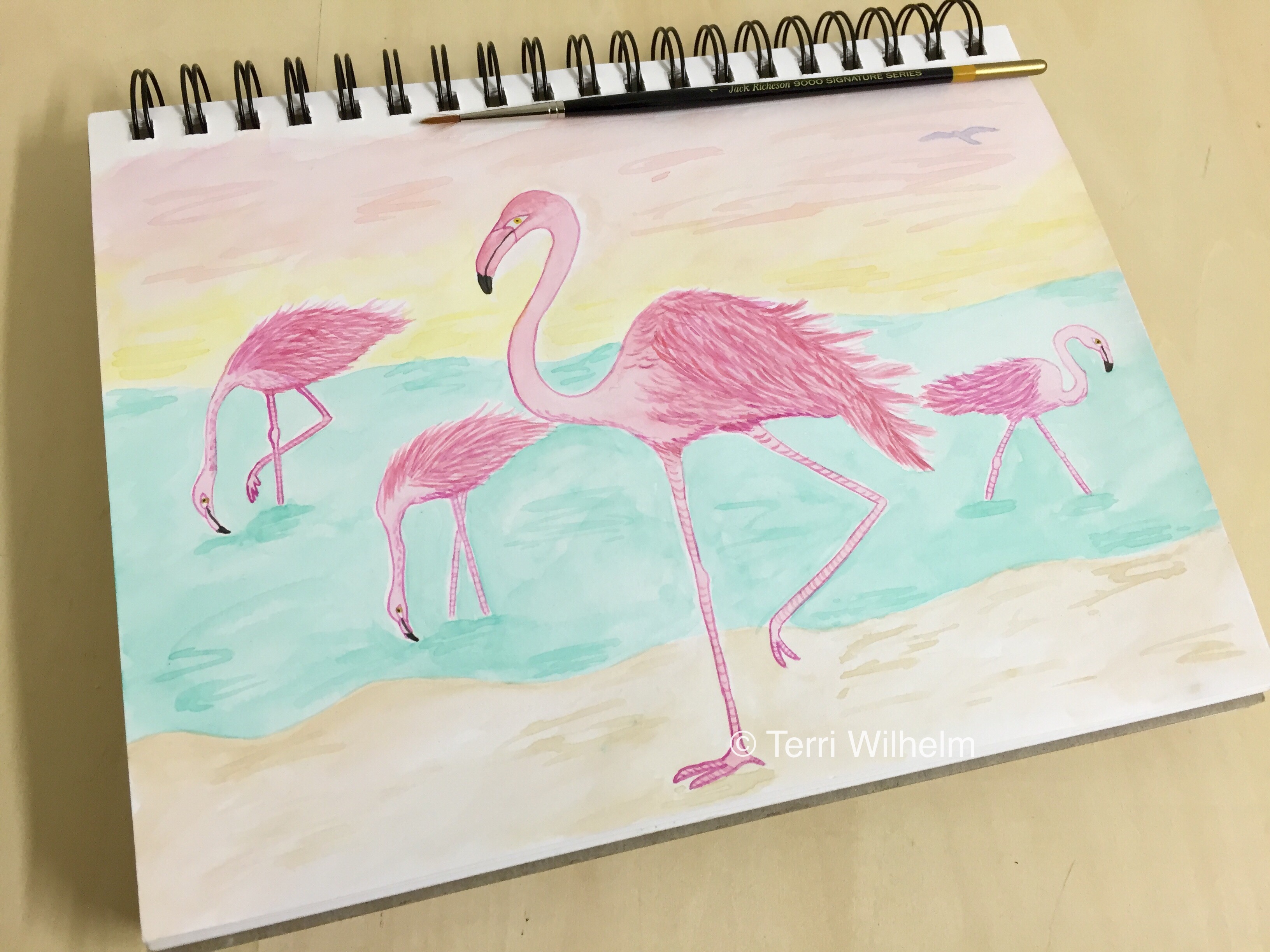 Week 18 Animal Art Series: Flamingos – Terri's Notebook